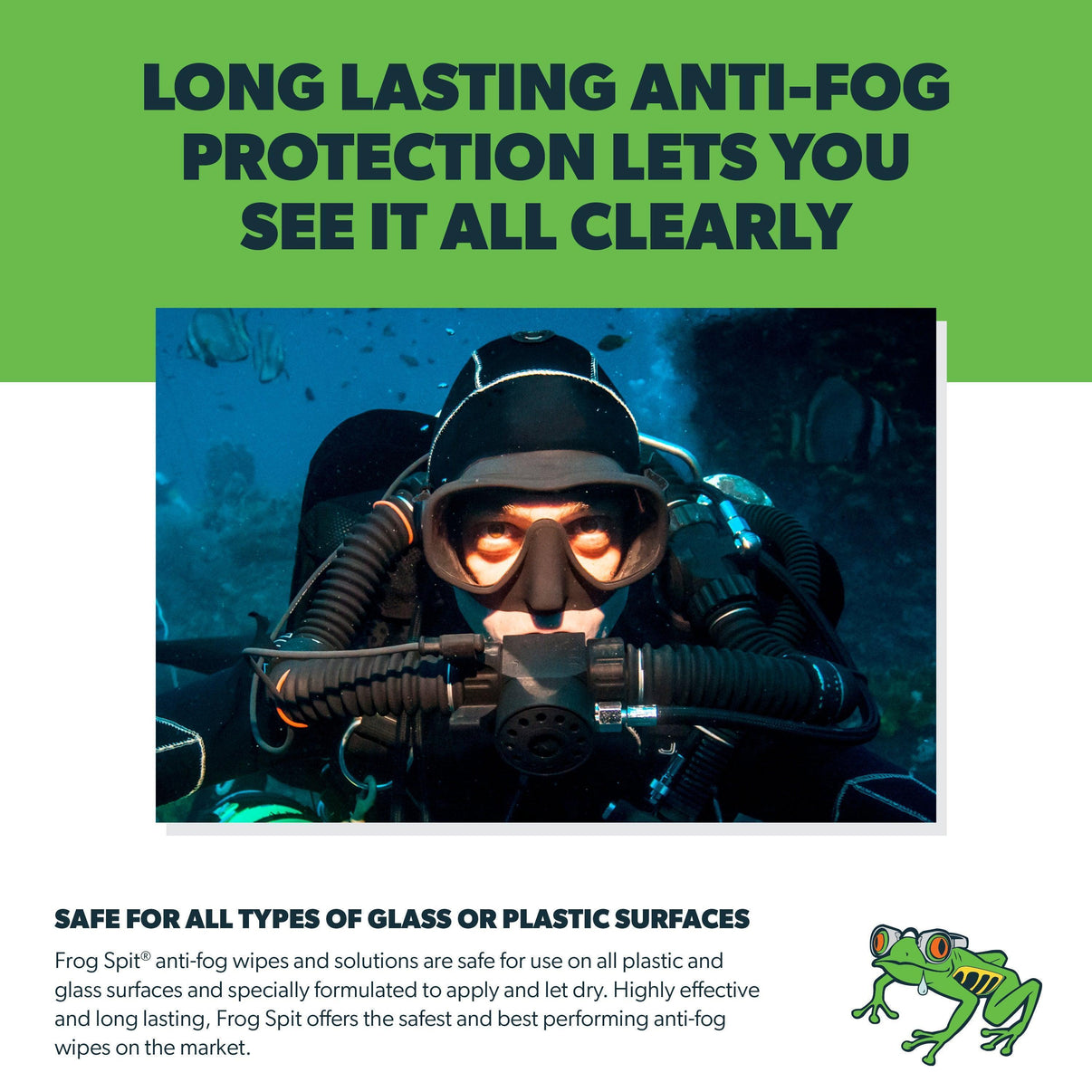100 Pack of Frog Spit-Ultimate Anti-Fog Wipes for Clear Vision – FrogSpit